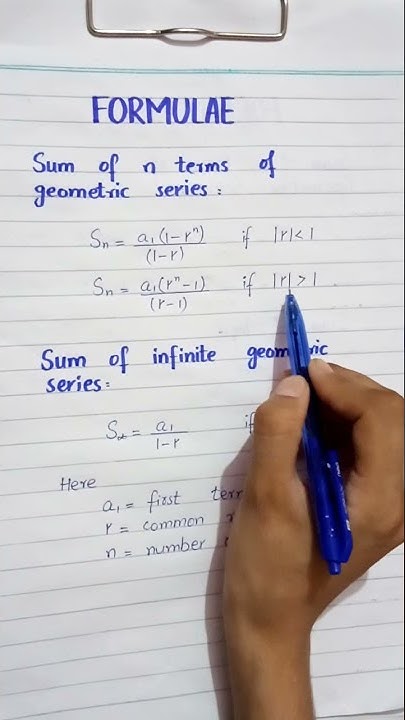 Formulae of Geometric Series || Formulas to Sum Geometric Series || Sum ...
