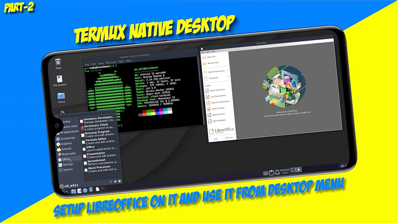 How to install libreoffice in termux native desktop | How to setup ...
