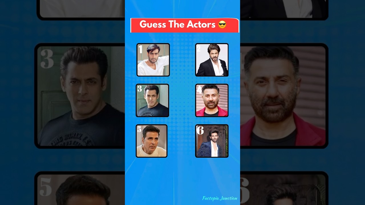 Can You Guess The Actors Name | Factopia Junction #facts #guess #quiz # ...