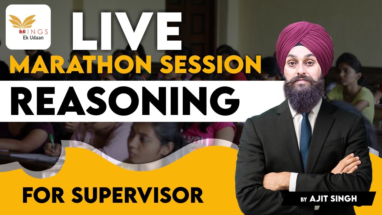 SUPERVISOR LIVE MARATHON (REASONING) 1.0 || MCQs PRACTICE SESSION - YouTube