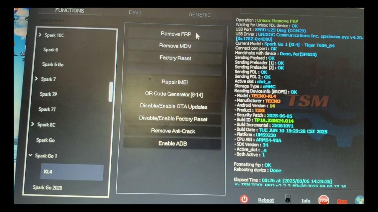 Tecno Go 1 FRP Lock Remove by TSM TOOL pro Latest Update 2025 | Simple ...