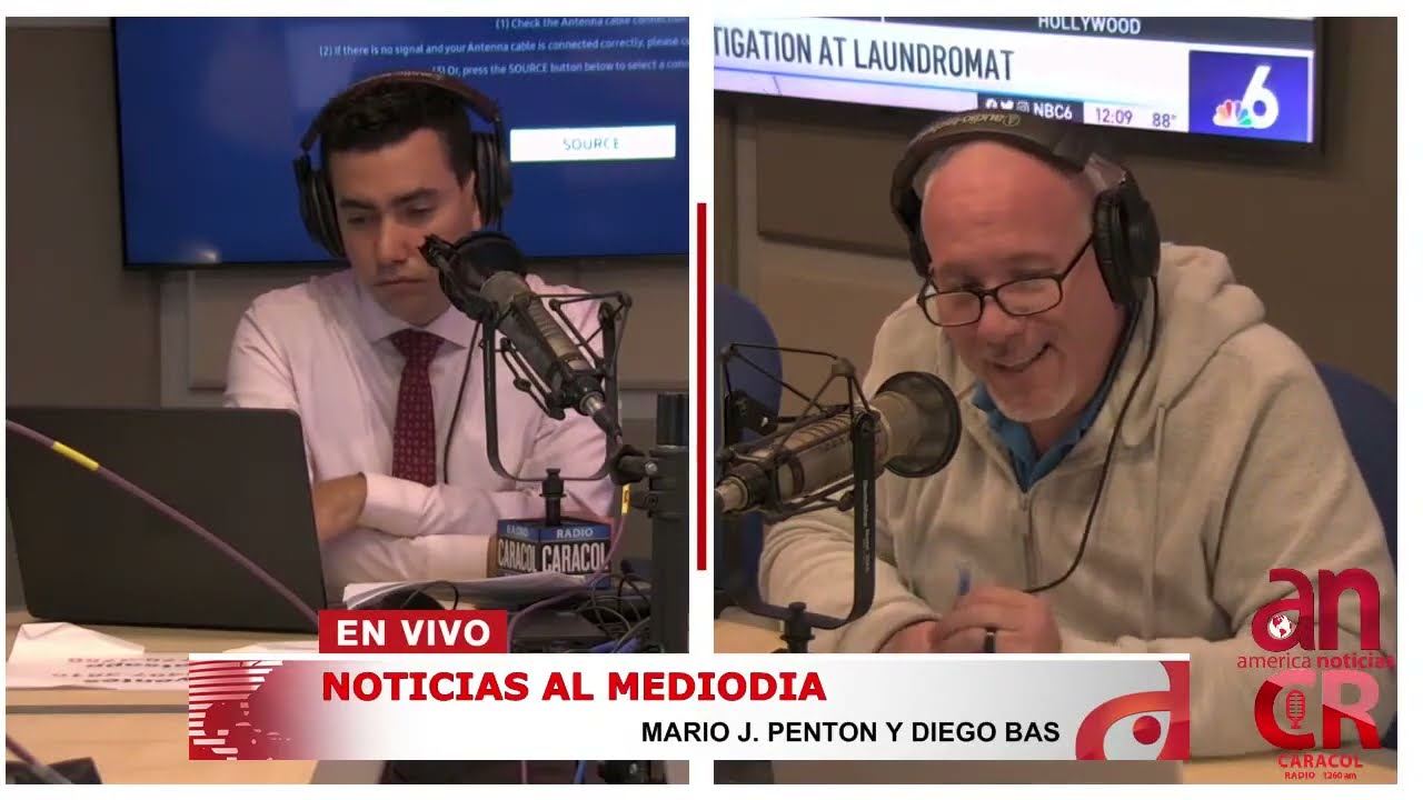 EN VIVO NOTICIAS AL MEDIODIA CON MARIO J.PENTON Y MARIO BAS - YouTube