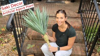 Saki Decor 33" Artificial Agave Plant Tall Lifelike Green