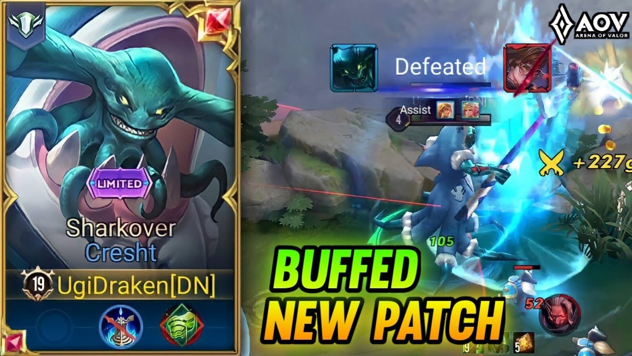 AoV : CRESHT BUFFED NEW PATCH - ARENA OF VALOR - YouTube