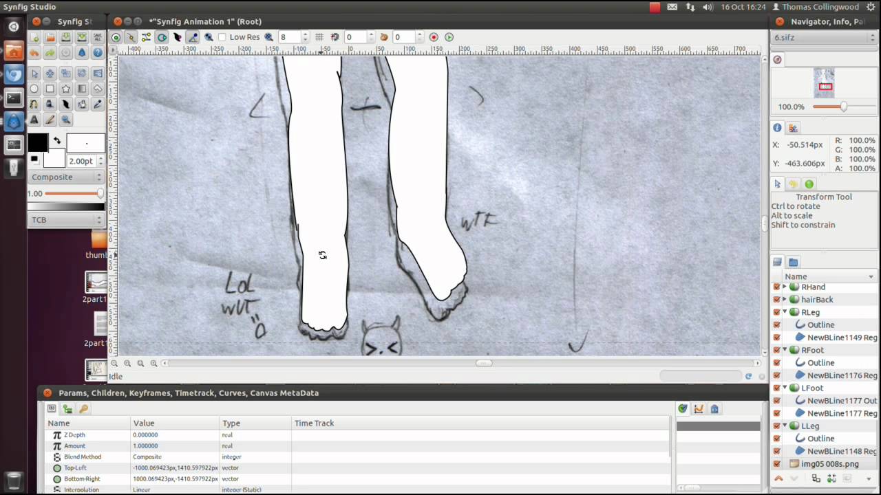 Drawing a made-up anime character in Synfig - YouTube