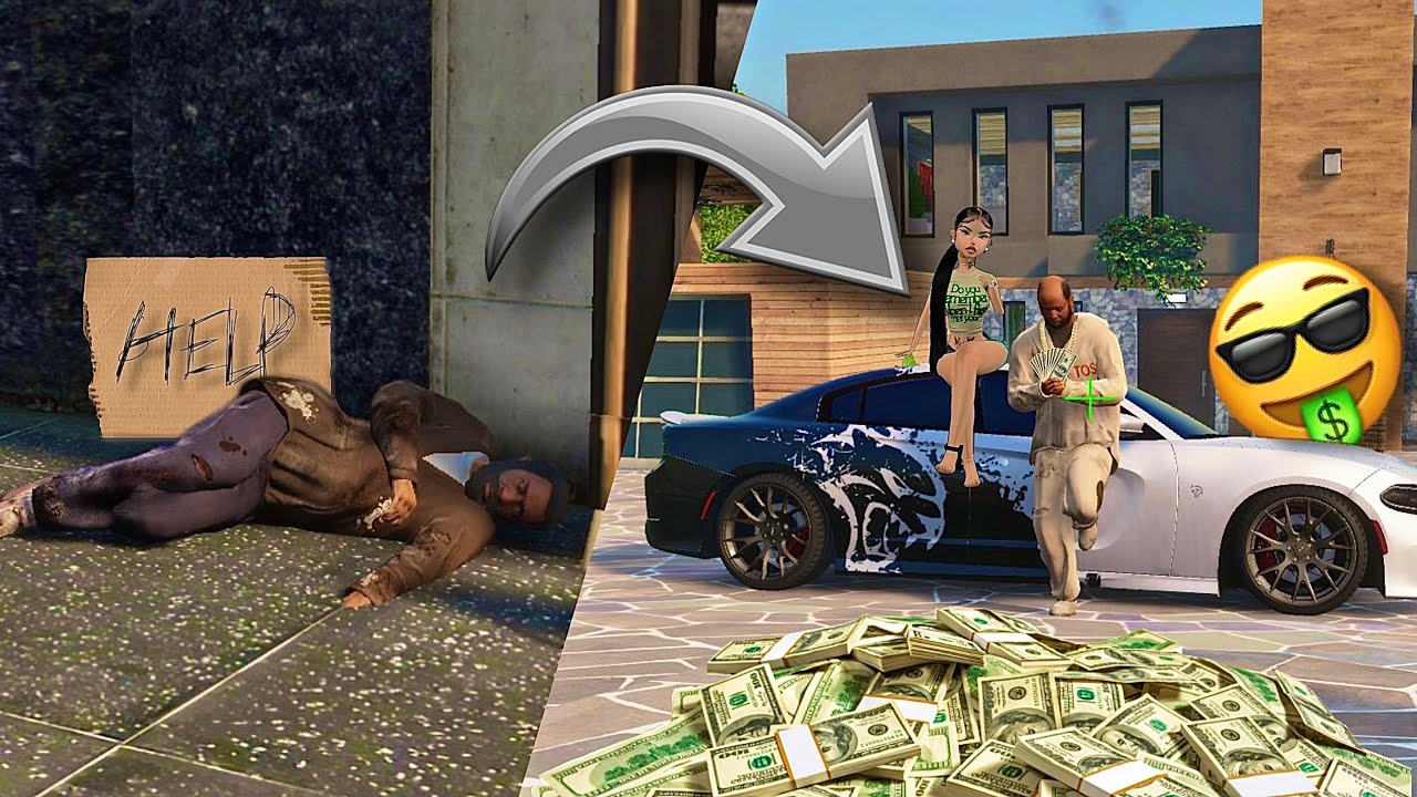 Turning this HOMLESS Guy into a MILLIONAIRE!!! | GTA 5 Gameplay - YouTube