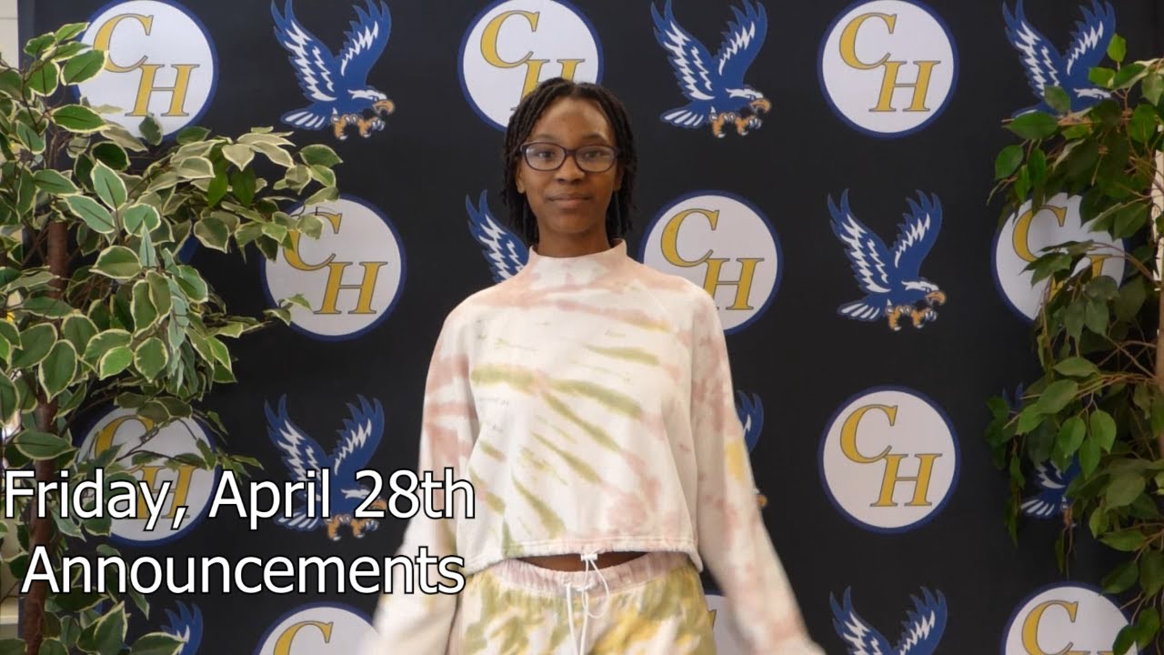 Friday, April 28th Announcements - YouTube