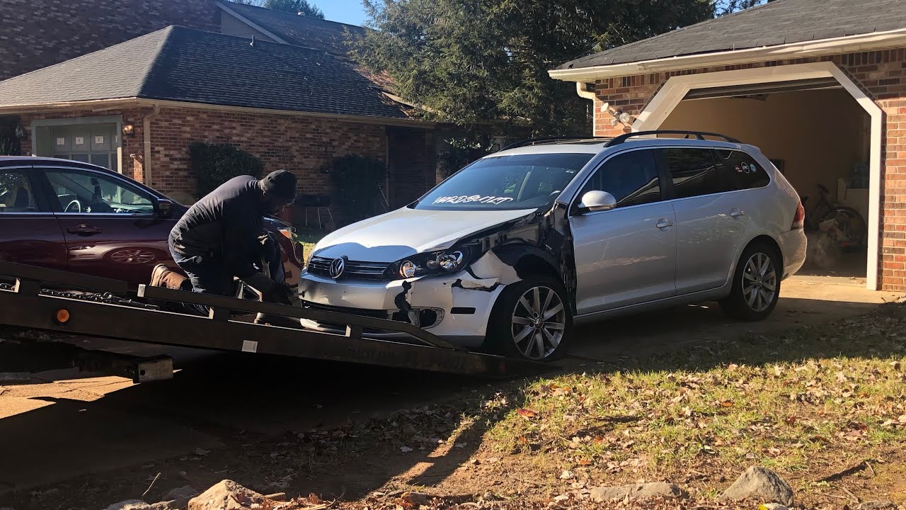 Almost Broke My Back | Mellow's Jetta Sportwagen Crash Update - YouTube