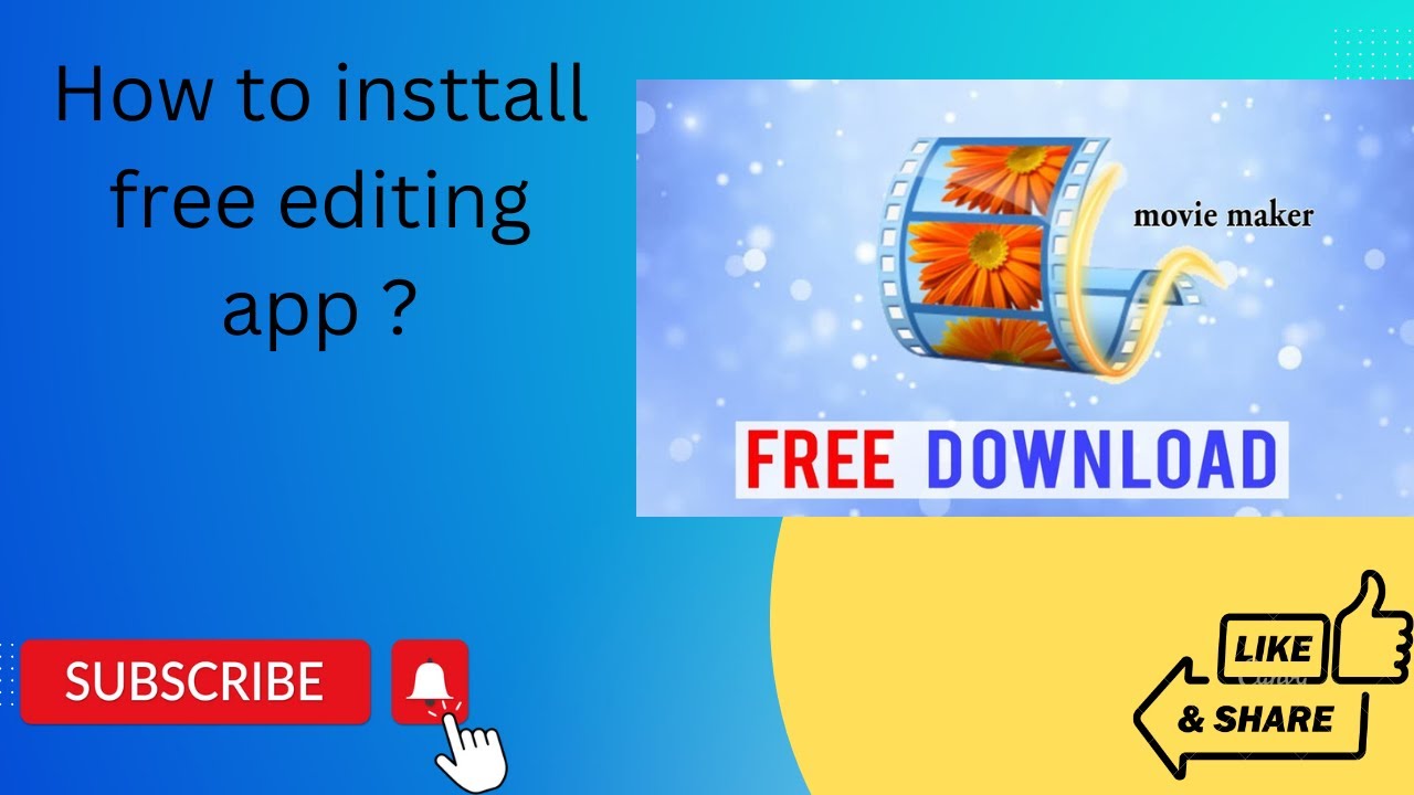 How to install free editing app ? - YouTube