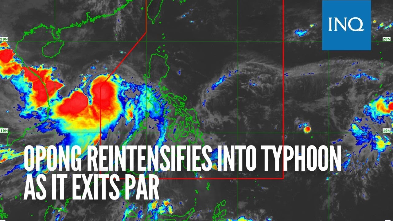 Opong reintensifies into typhoon as it exits PAR - YouTube
