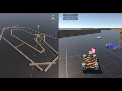 [Unity 3D] Simple AI Racing by Raycast - YouTube