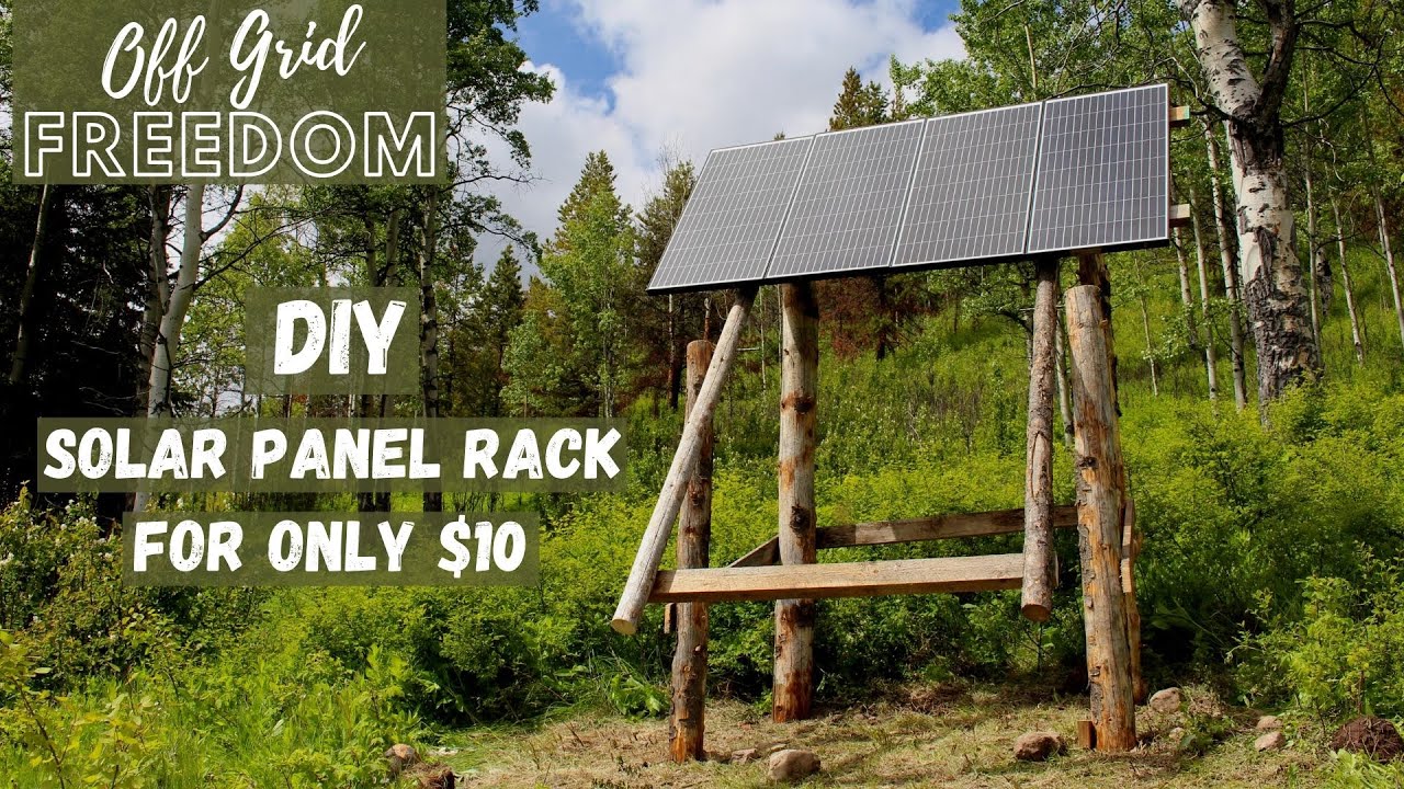 DIY Adjustable Solar Panel Rack cost only $10! - YouTube