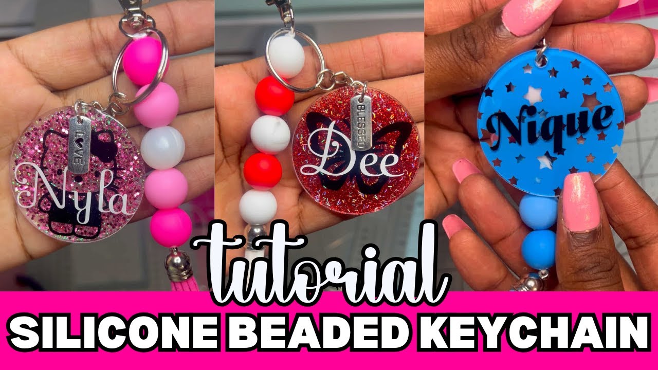 Small Business | How to make silicone beaded keychain | step-by-step ...