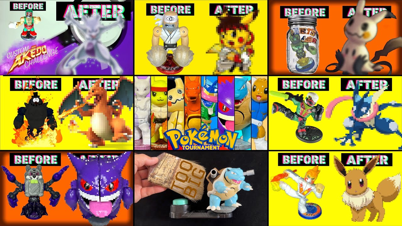 Custom Pokemon Akedo Warriors Compilation Gengar, Charizard, Blastoise ...