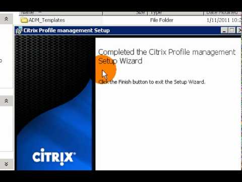 Citrix: Citrix Profile Manager Install - YouTube