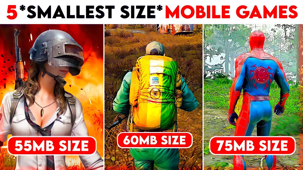 5 *SMALLEST SIZE* Mobile Games 😱 That Are Really Awesome! 😍 - YouTube