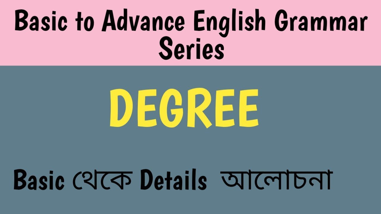 Degree | Degree of Comparison | Positive, Comparative, Superlative ...