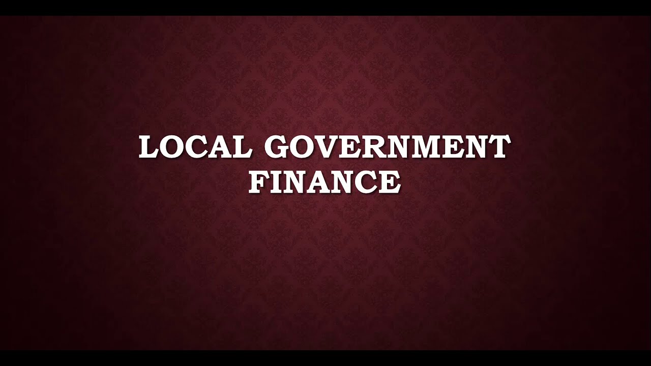 Finance in Local govt - YouTube