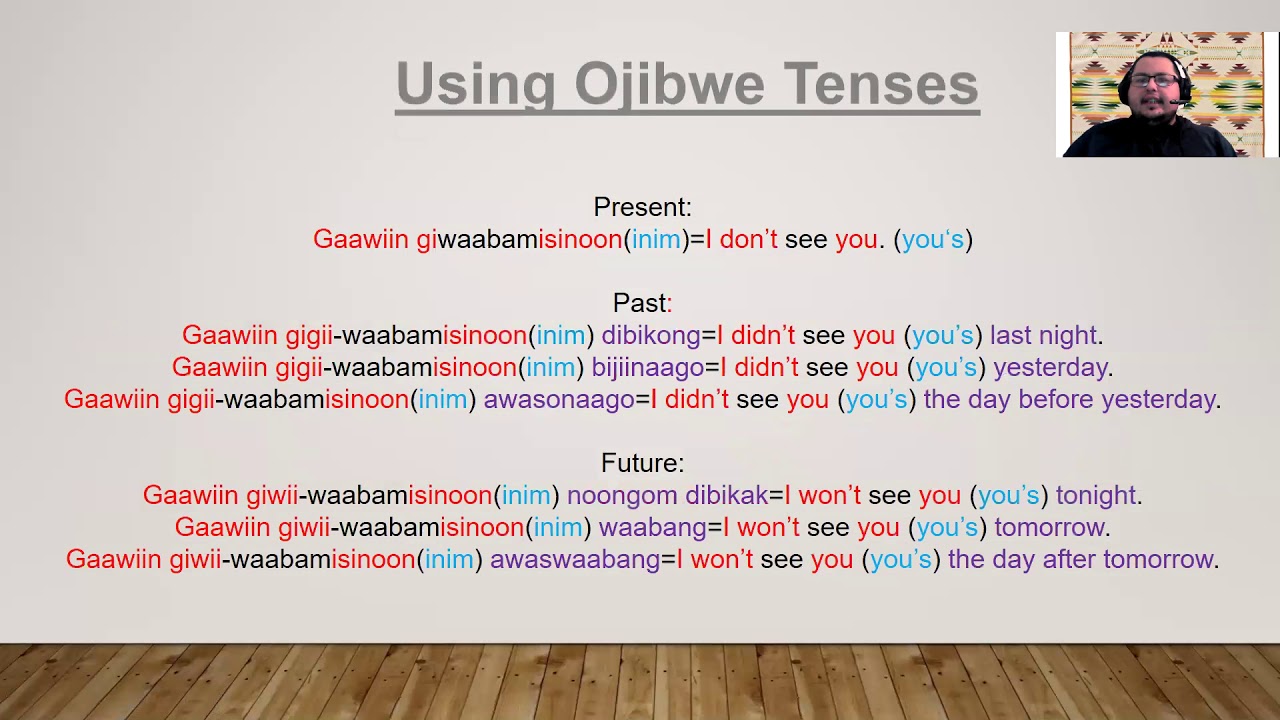 Ojibwe Language Table w/Wes Jourdain Lesson 23 - YouTube