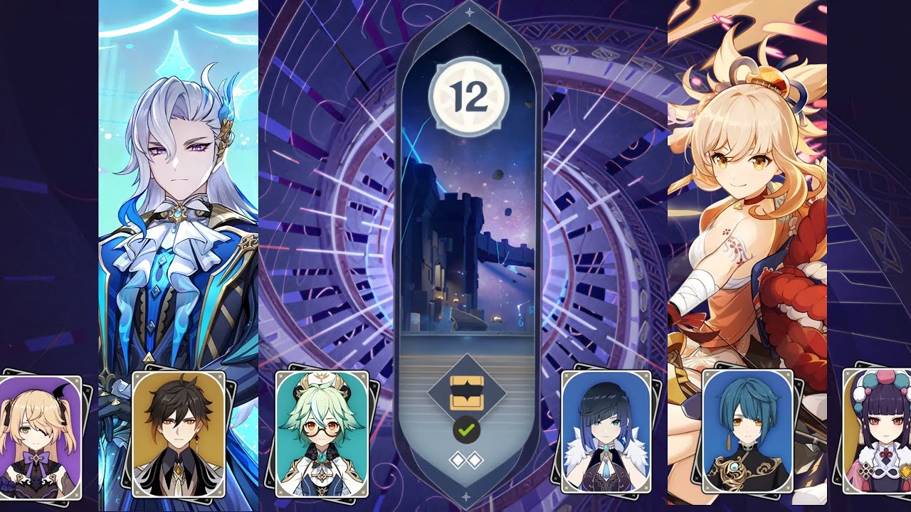 #20[Abyss 4.4] Neuvillette C0 Prototype Amber R5 & Yoimiya Rust Armor ...