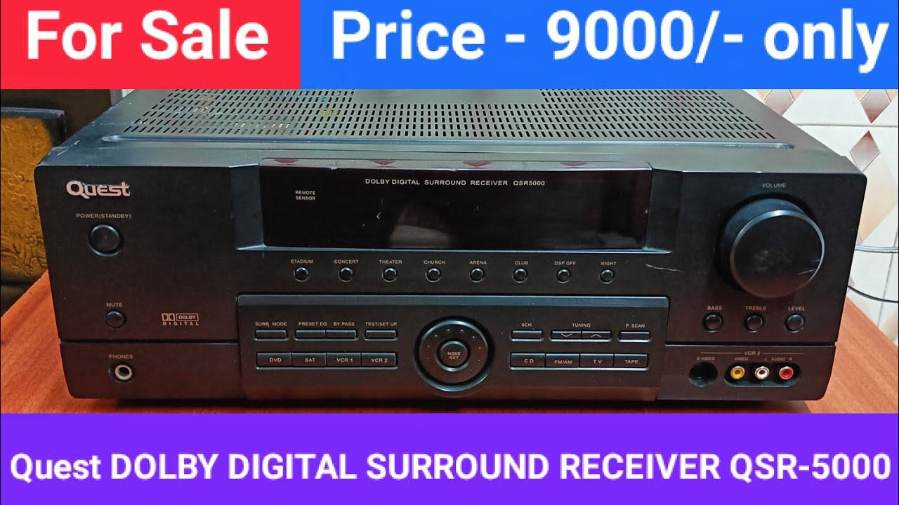 Quest DOLBY DIGITAL SURROUND RECEIVER QSR-5000 Very Nice Sound Quality ...