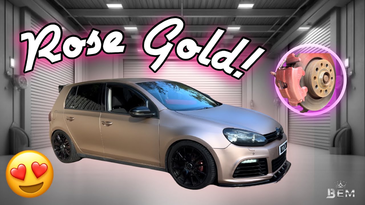 Rose Gold Painted Calipers - YouTube