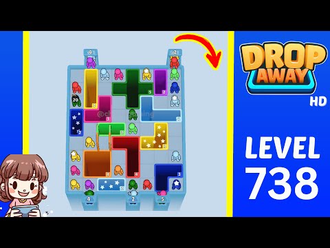 Drop Away Level 738 Solution Walkthrough