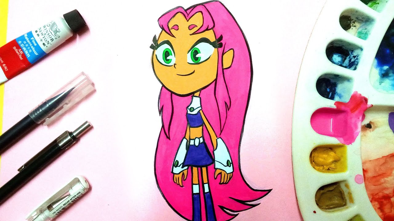 How To Draw Starfire From Teen Titans Go! - YouTube