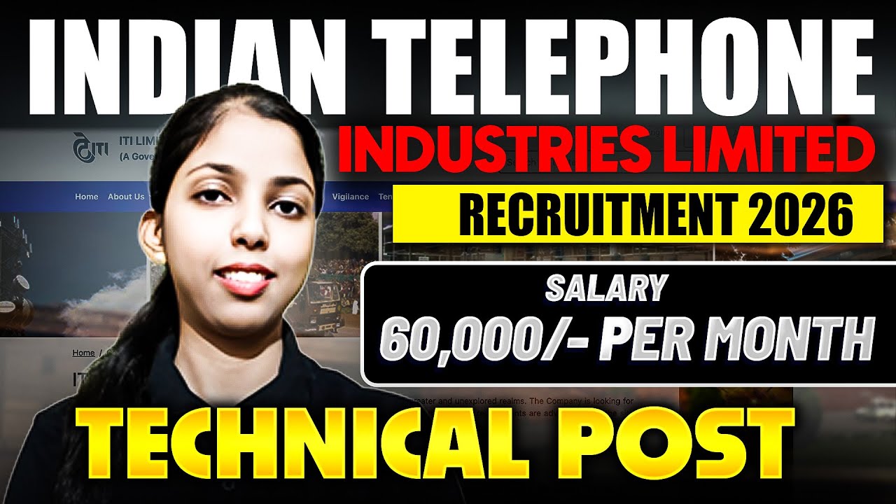 Indian Telephone Industries Limited Recruitment 2026 | Technical Post ...