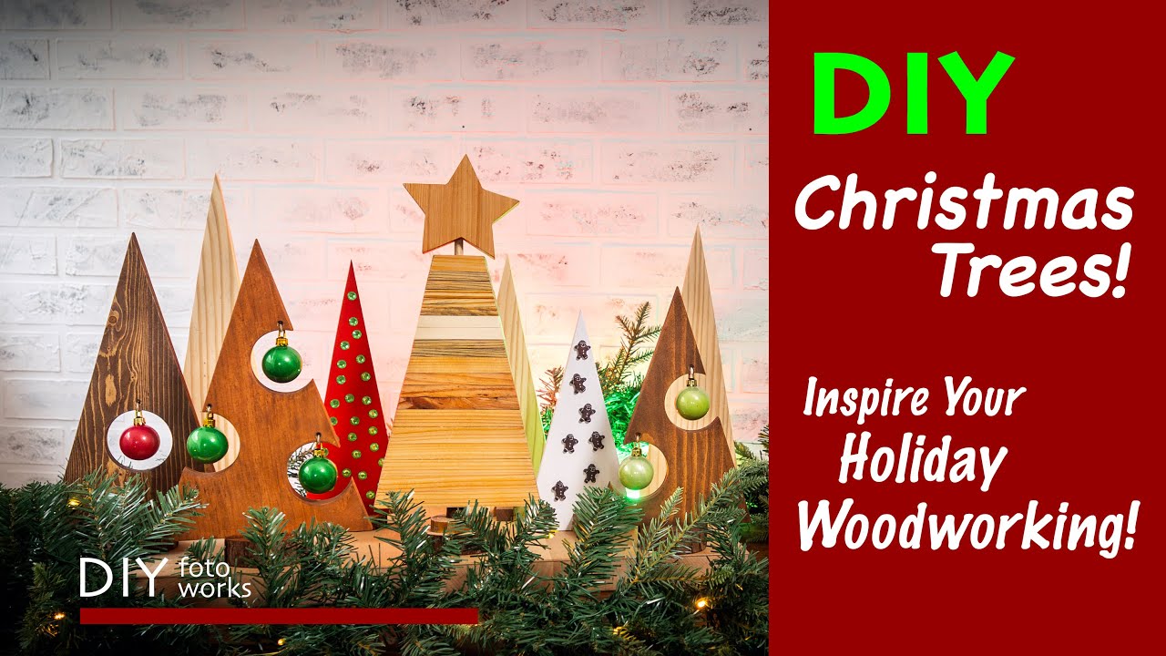 DIY Wooden Christmas Trees/Easy Holiday Woodworking Ideas! - YouTube