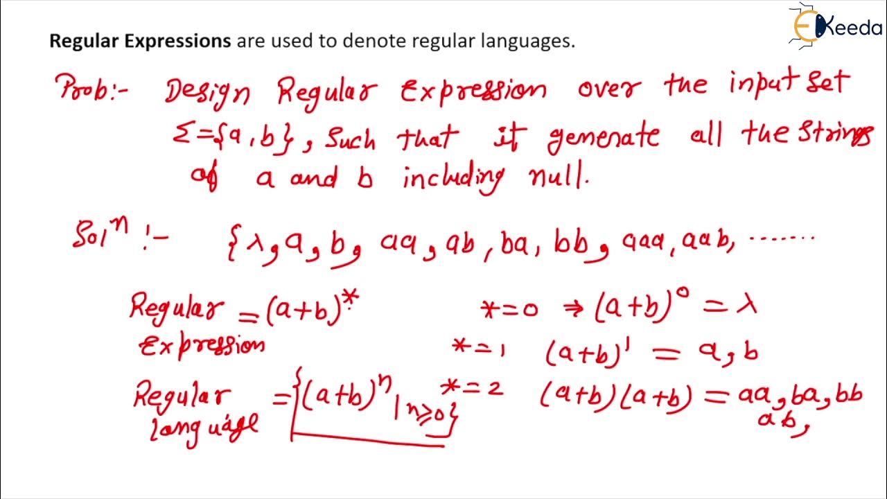 Constructing Regular Expression - Regular Expression and Finite Automata - Automata Theory - YouTube
