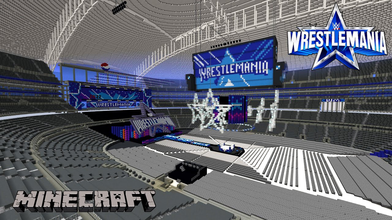 MINECRAFT WWE WRESTLEMANIA 38 STAGE HD - YouTube