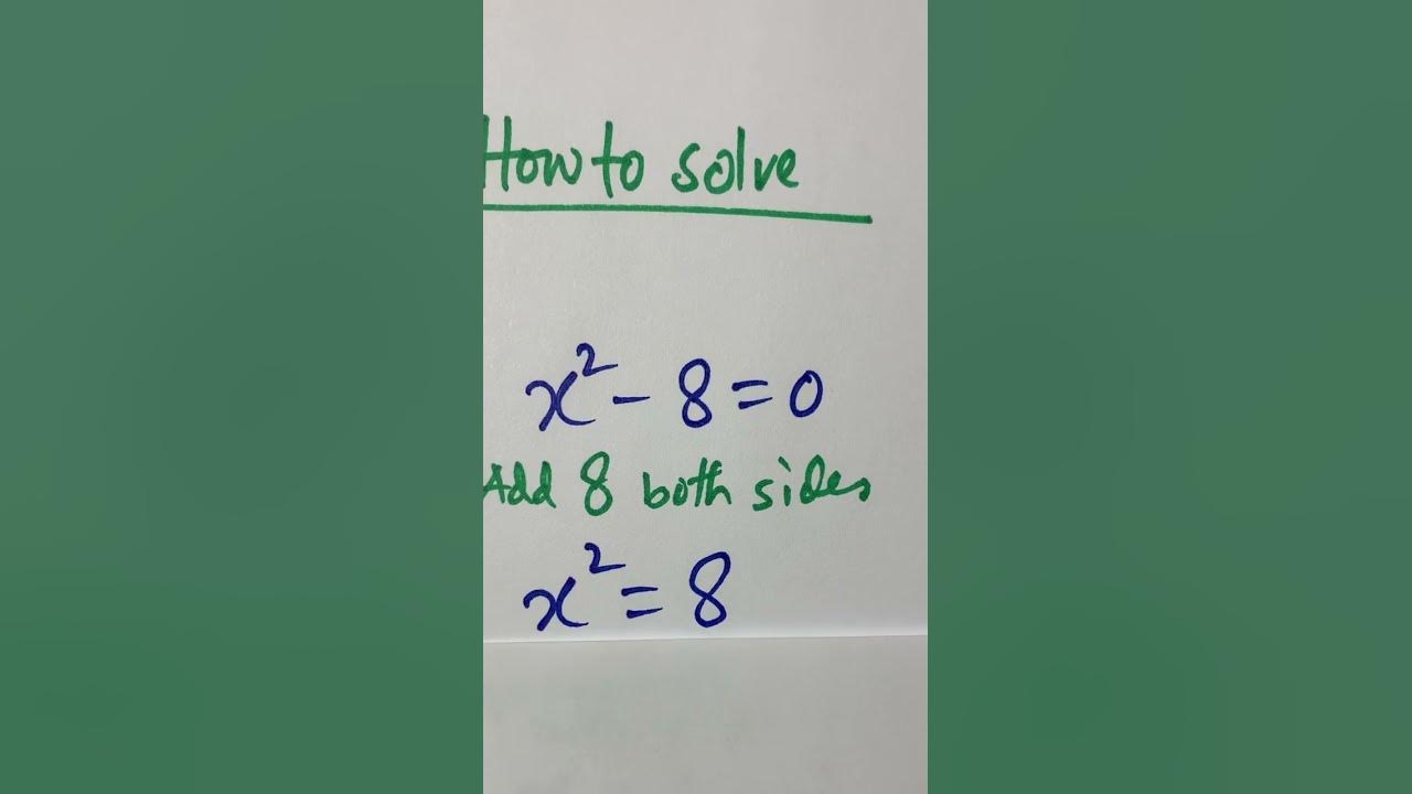 shortsviral math how To Solve X 2 8 0 YouTube shortsviral-math-how-to-solve-x-2-8-0-youtube