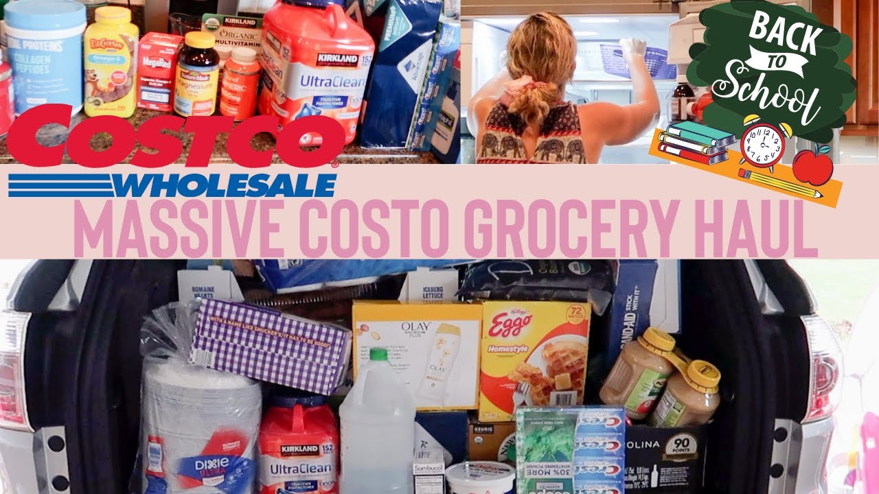 Massive Costco Grocery Haul {back To School} Huge Grocery Haul