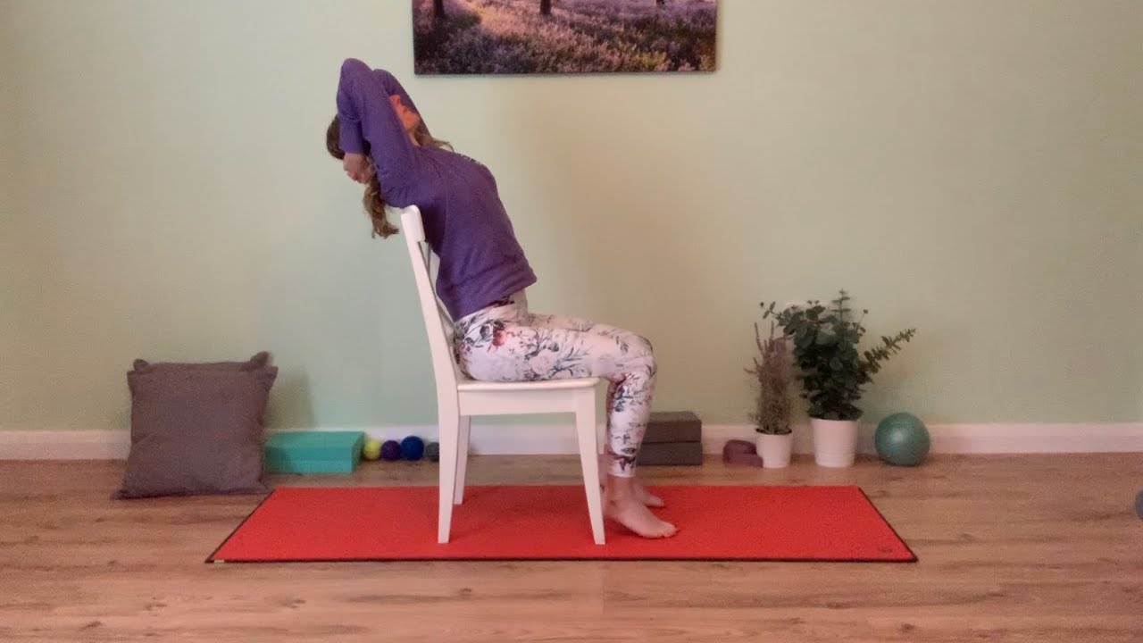 Seated Upper Back Extension and Chest Opener - YouTube