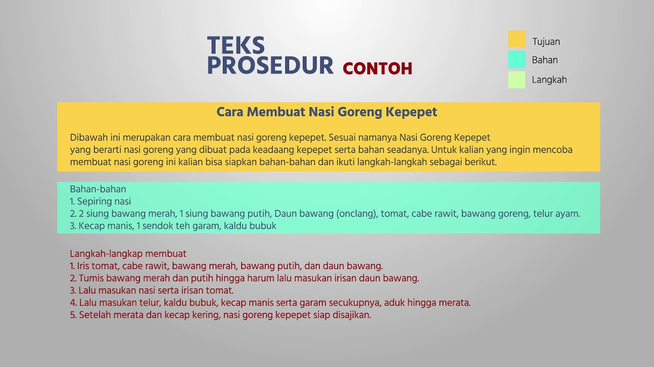 Contoh Teks Prosedur 2_Bahasa Indonesia (SMA Kelas XI) - YouTube