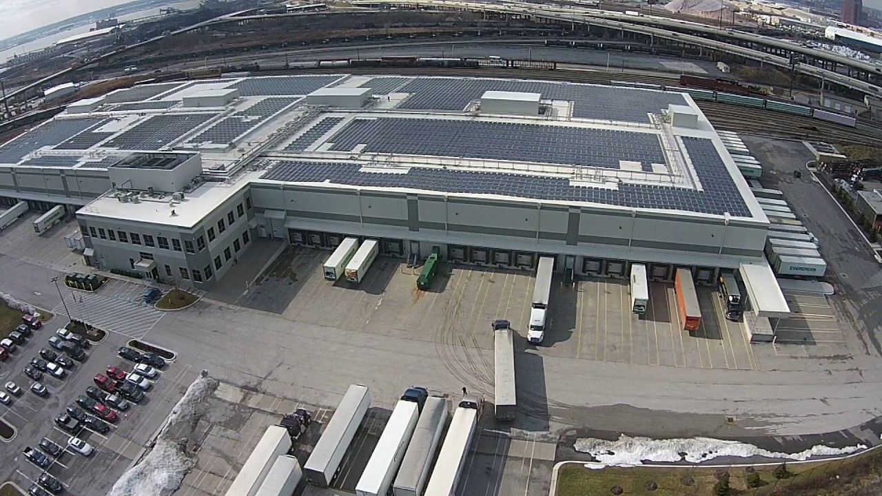 MTC Logistics solar panel array, phases 1 and 2 - YouTube