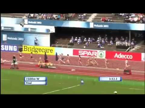 Helsinki 2012 1500 metre Kadınlar finali asli cakir Altın gamze bulut Gümüş Madalya Aldı 1