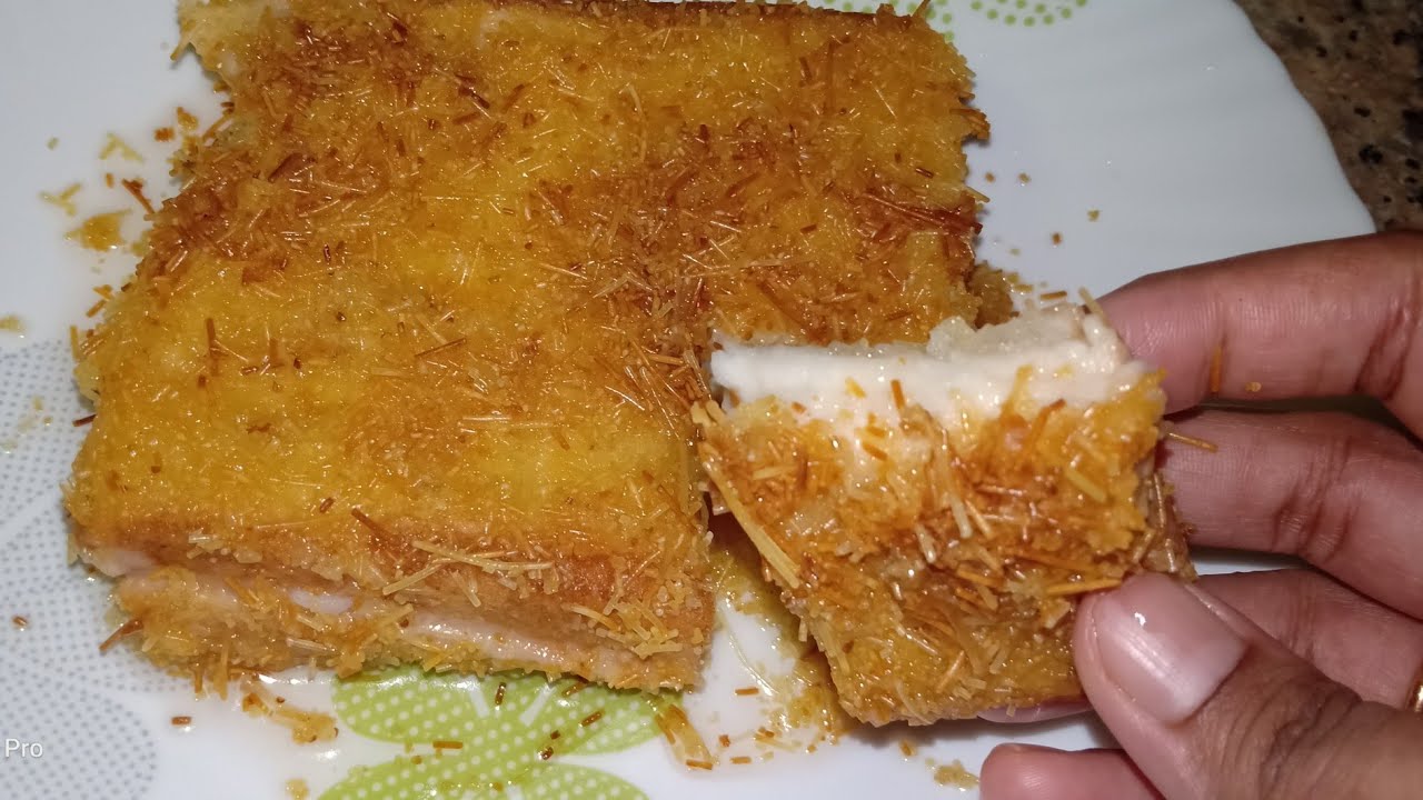 BREAD KUNAFA | HOMEMADE | ARABIC SWEET | TASTY | YUMMY - YouTube