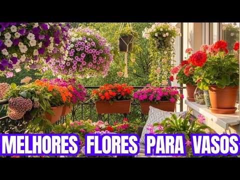 10 FLORES que FICAM LINDAS em VASOS 