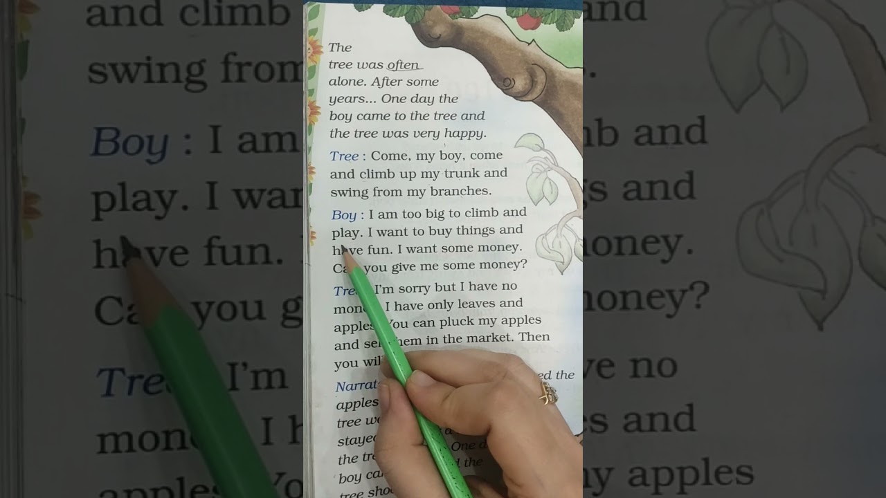 Reading and Explanation,Lesson-14, The Giving Tree,Class-4 English ...