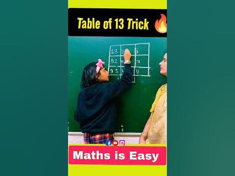 Easy Table Trick 🔥 | Table of 13 | Tables trick #fun #youtubeshorts # ...