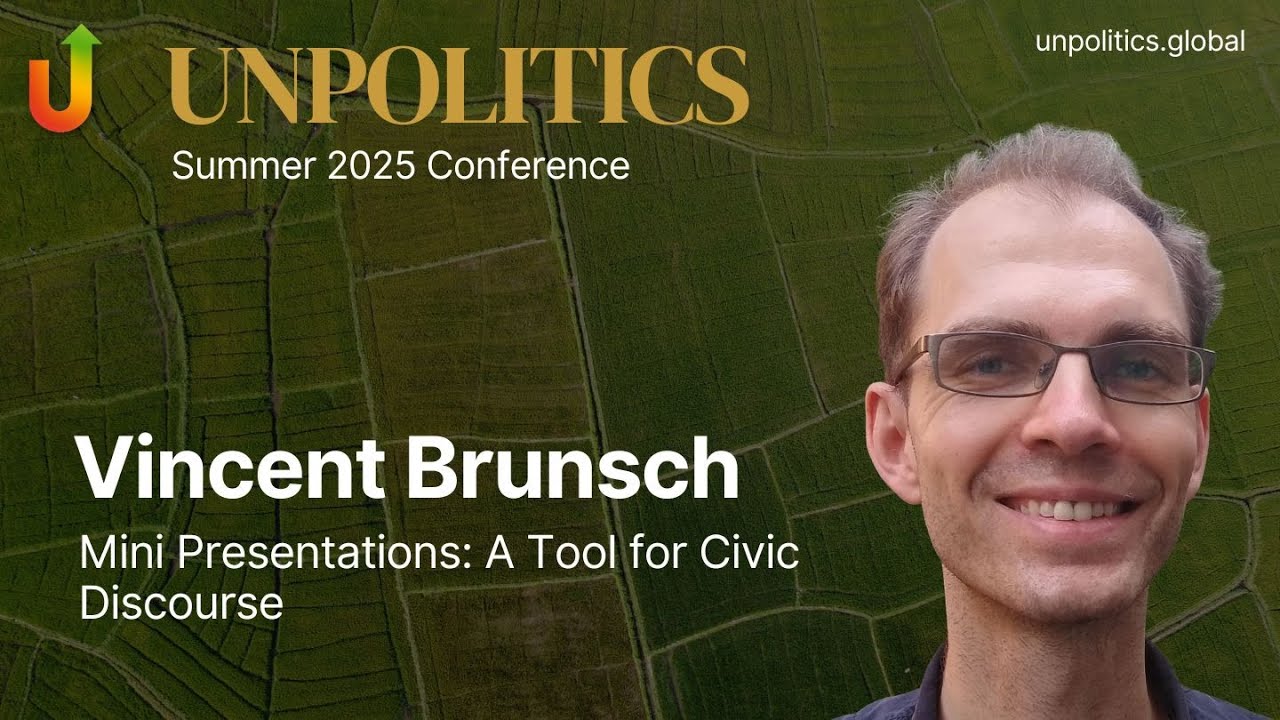 Mini Presentations: Vincent Brunsch | A Tool for Civic Discourse - YouTube
