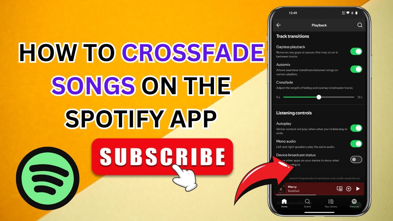 How to CrossFade Songs on the Spotify App - YouTube