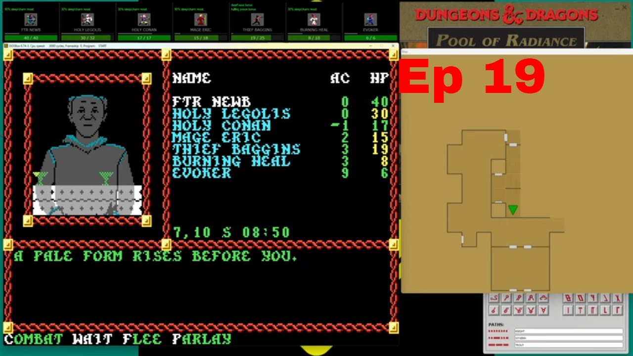 Retro Gaming. 1988 D&D, Pool Of Radiance EP 19. HUGE Battle At Sokal ...