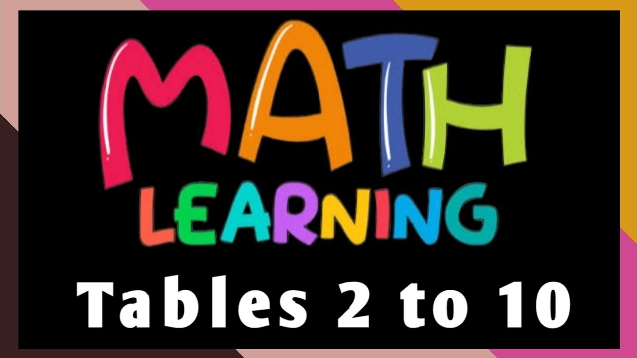 Math Learning Classes | Tables 2 to 10 | Mathematics Multiplication ...