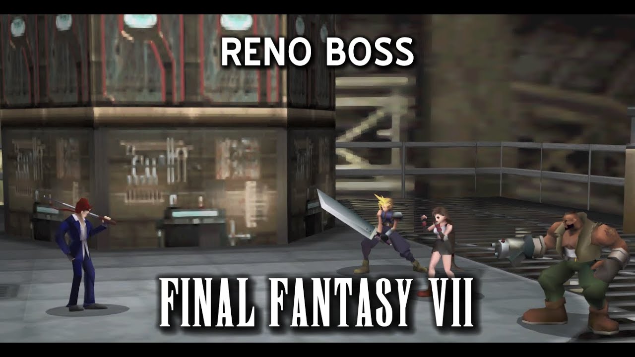 Final Fantasy VII | Reno Boss Battle (PS1, PS4) - YouTube