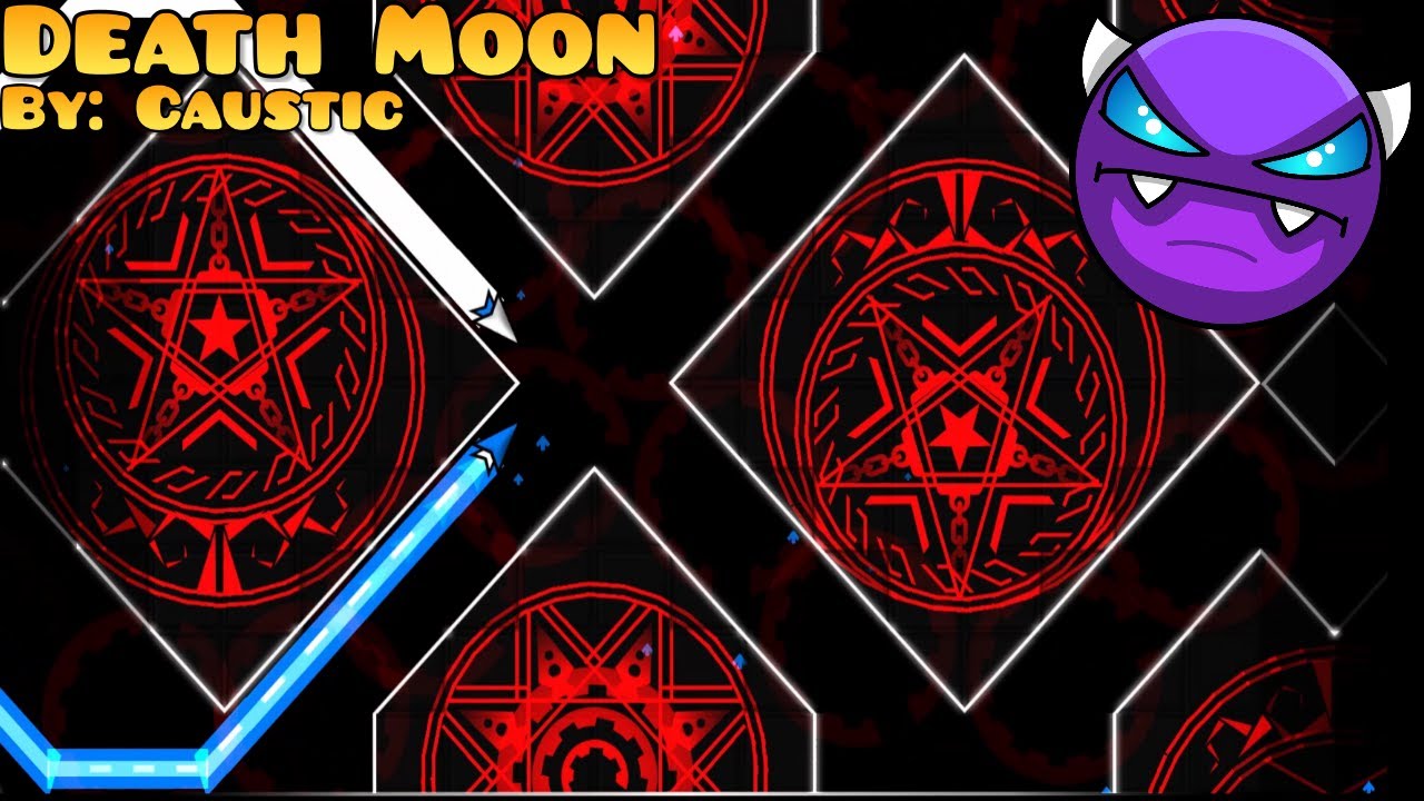 Geometry Dash | Death Moon easy demon by Caustic - YouTube