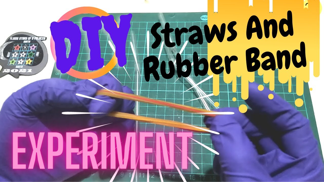 DIY|experiment|drinking straws and rubber band - YouTube