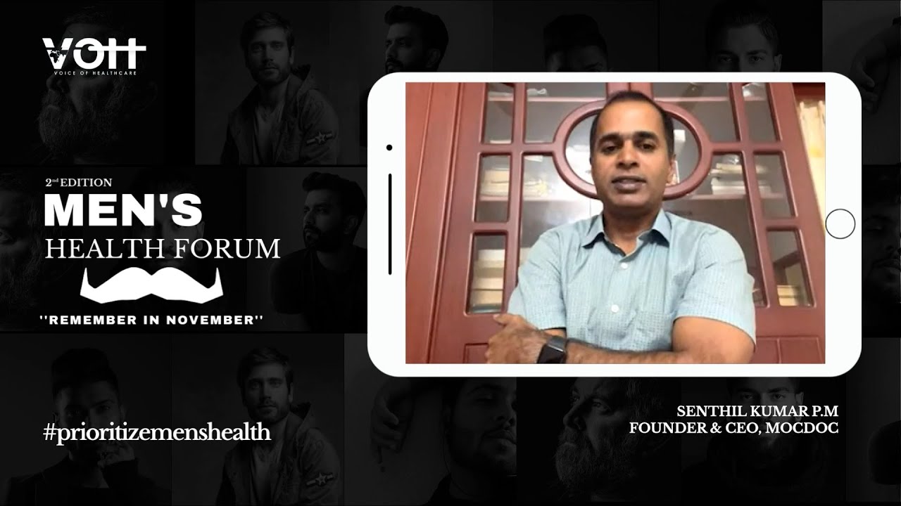 Senthil Kumar P.M Founder & CEO, Mocdoc talks about Men's Health - YouTube